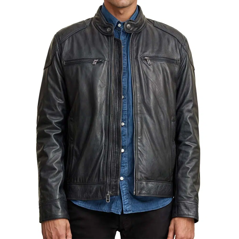 Men's Black Leather Jackets - 100% Genuine Leather - Jacket Empire