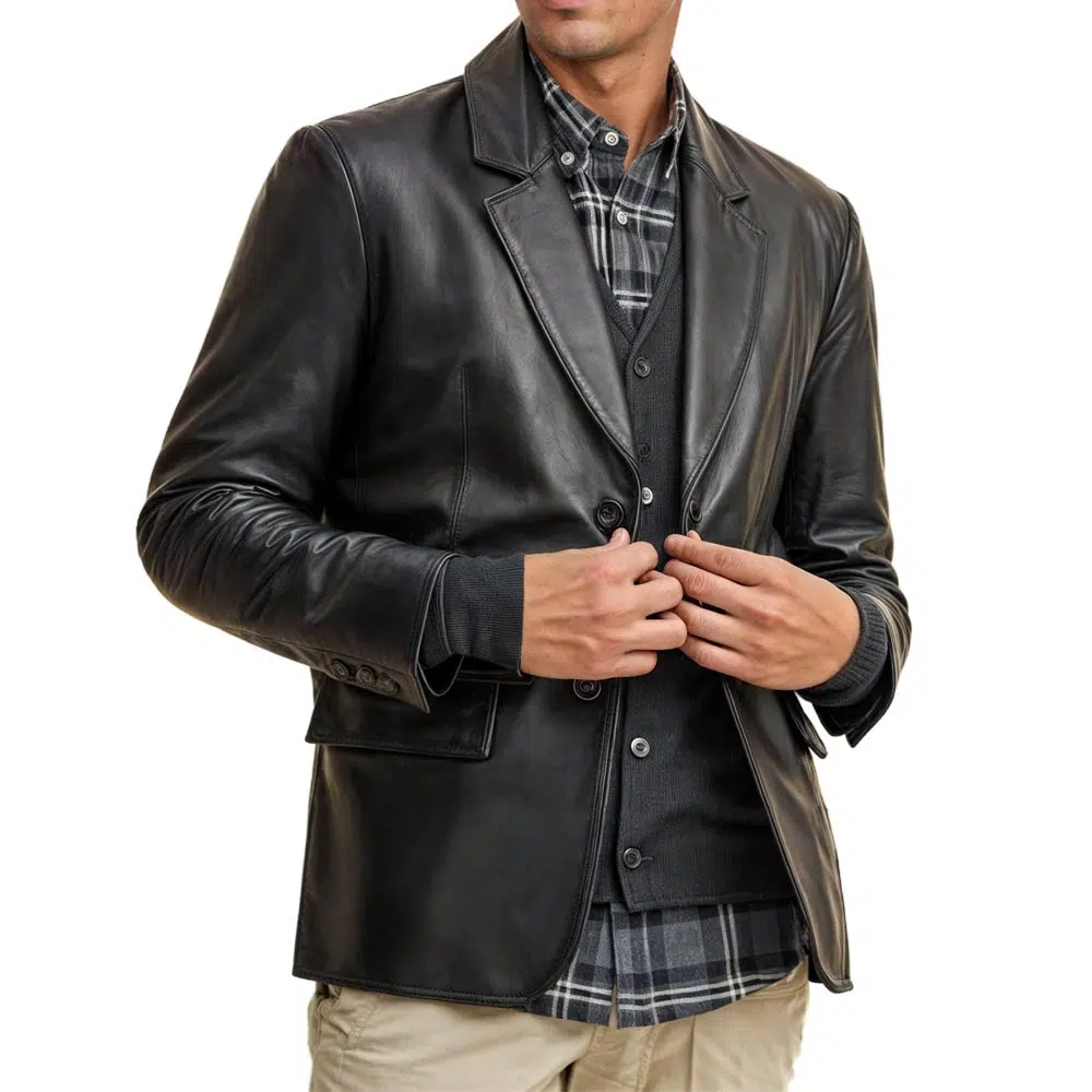 Men's Leather Blazer Jackets - 100% Genuine Leather - Jacket Empire