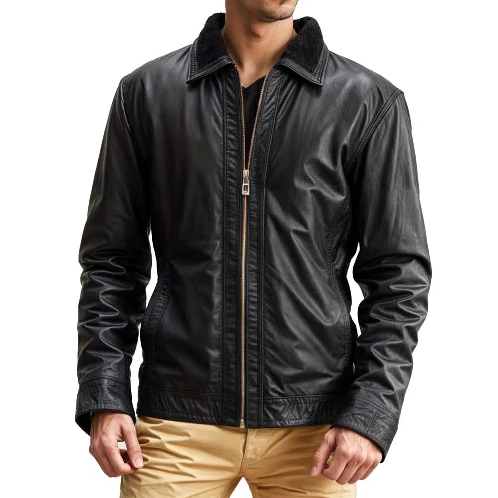 Men's Black Leather Jackets - 100% Genuine Leather - Jacket Empire