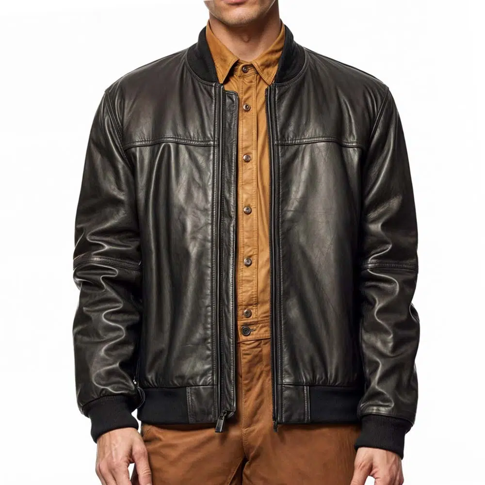 Men's Leather Bomber Jackets - 100% Genuine Leather - Jacket Empire